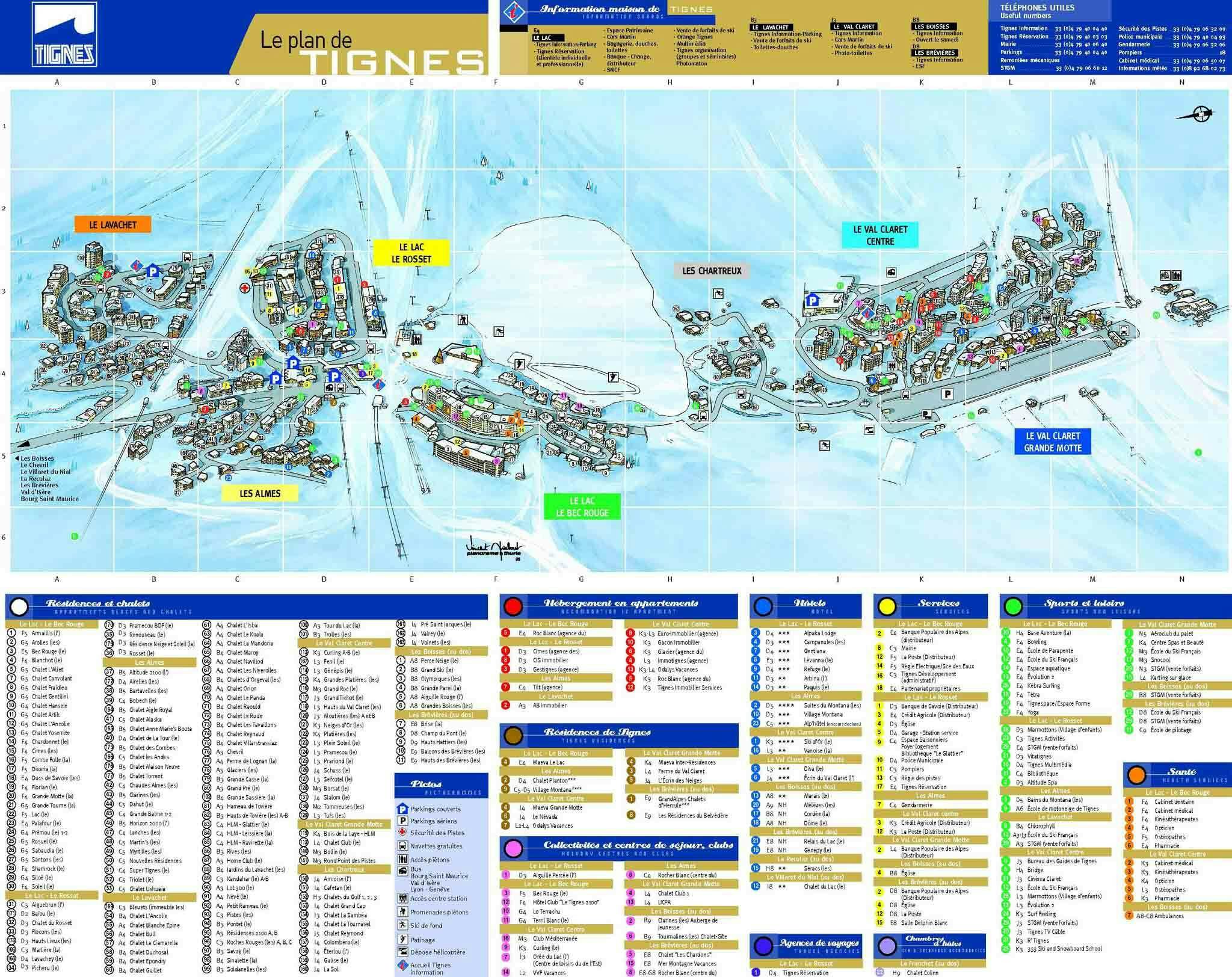 Plan des pistes — Tignes | OVO Network