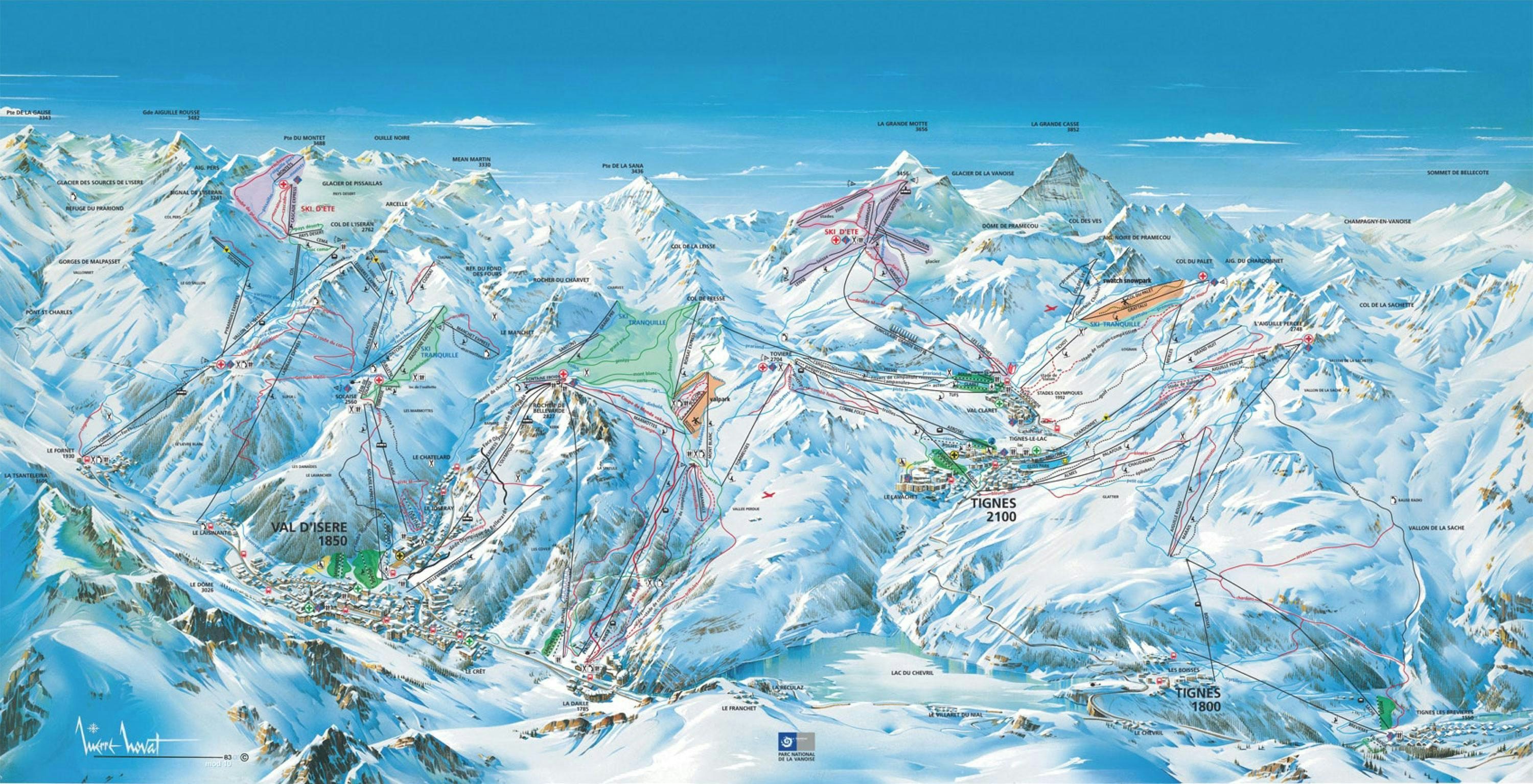Piste Map — Tignes | OVO Network