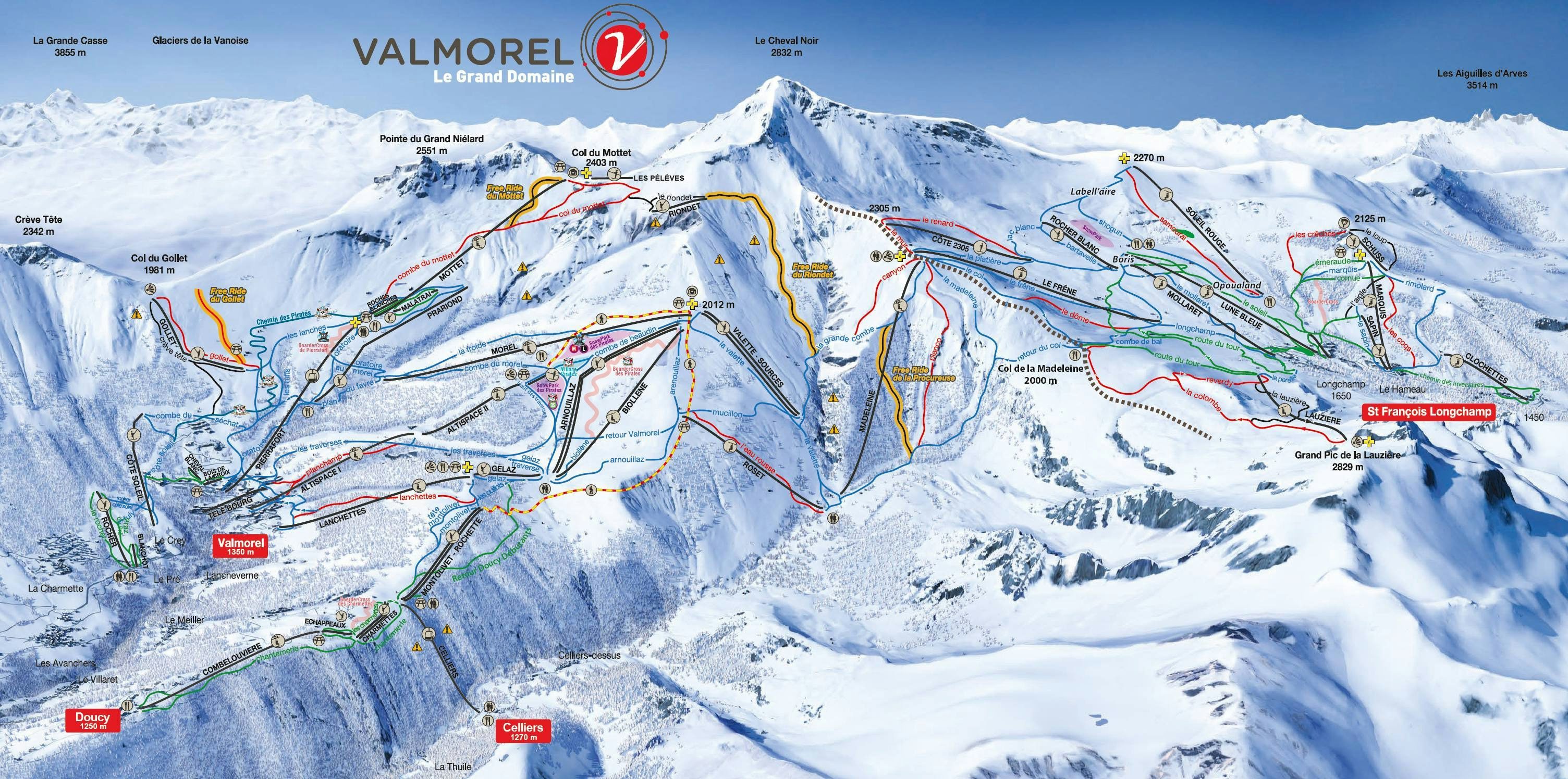 Plan des pistes — Valmorel | OVO Network