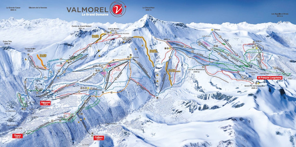 Plan des pistes — Valmorel | OVO Network
